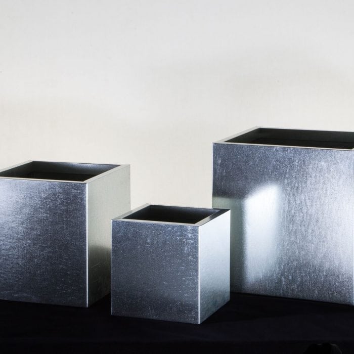 Cube Galvanised Steel Planter - UK Made - Precious Design